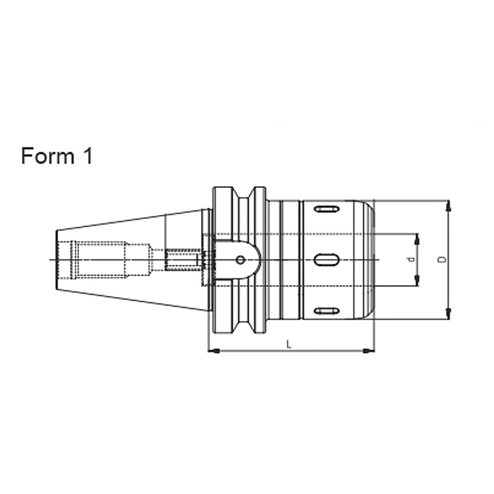 Power milling chuck BT 40, Ø 20 x 90 | Gedema